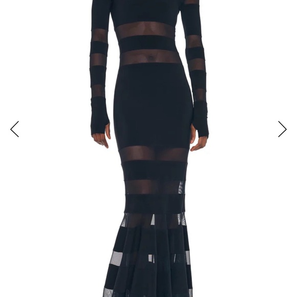 Norma Kamali | Dresses | Norma Kamali Spliced Dress Fishtail Gown | Poshmark